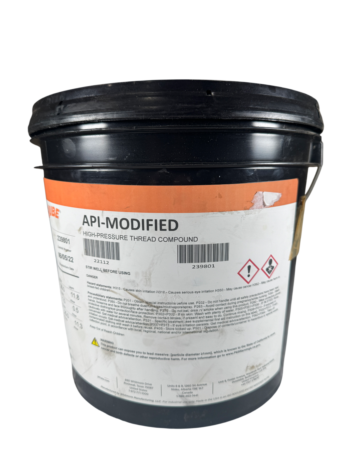 Jet Lube 22112 2 Gal API-Modified Series High-Pressure Thread Compound ...